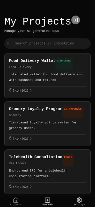 BRD Genie AI App