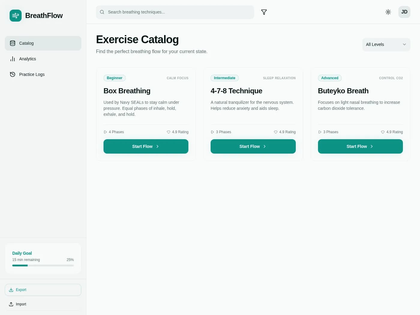 BreathFlow Web Suite