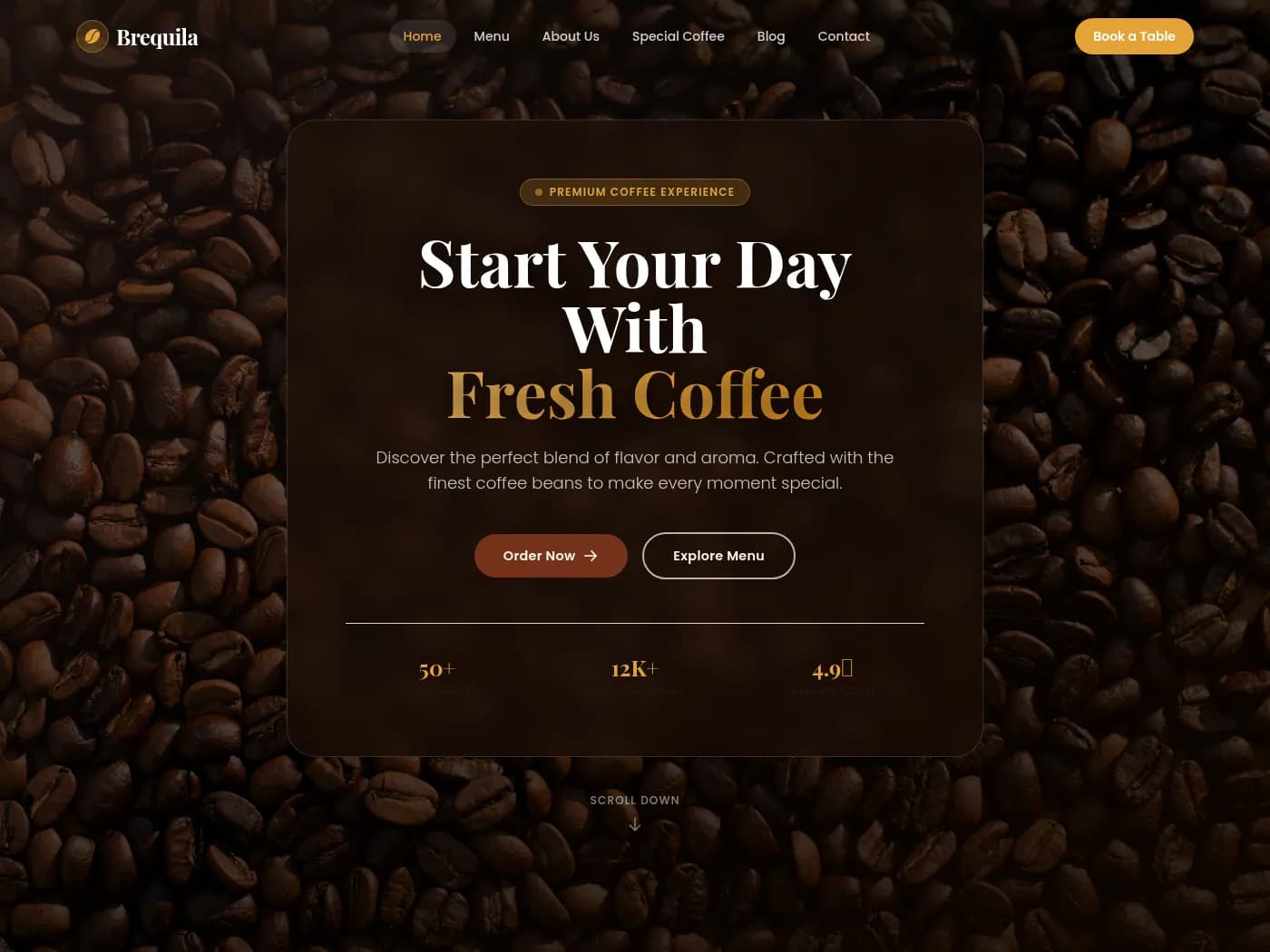 Brequila Coffee Website