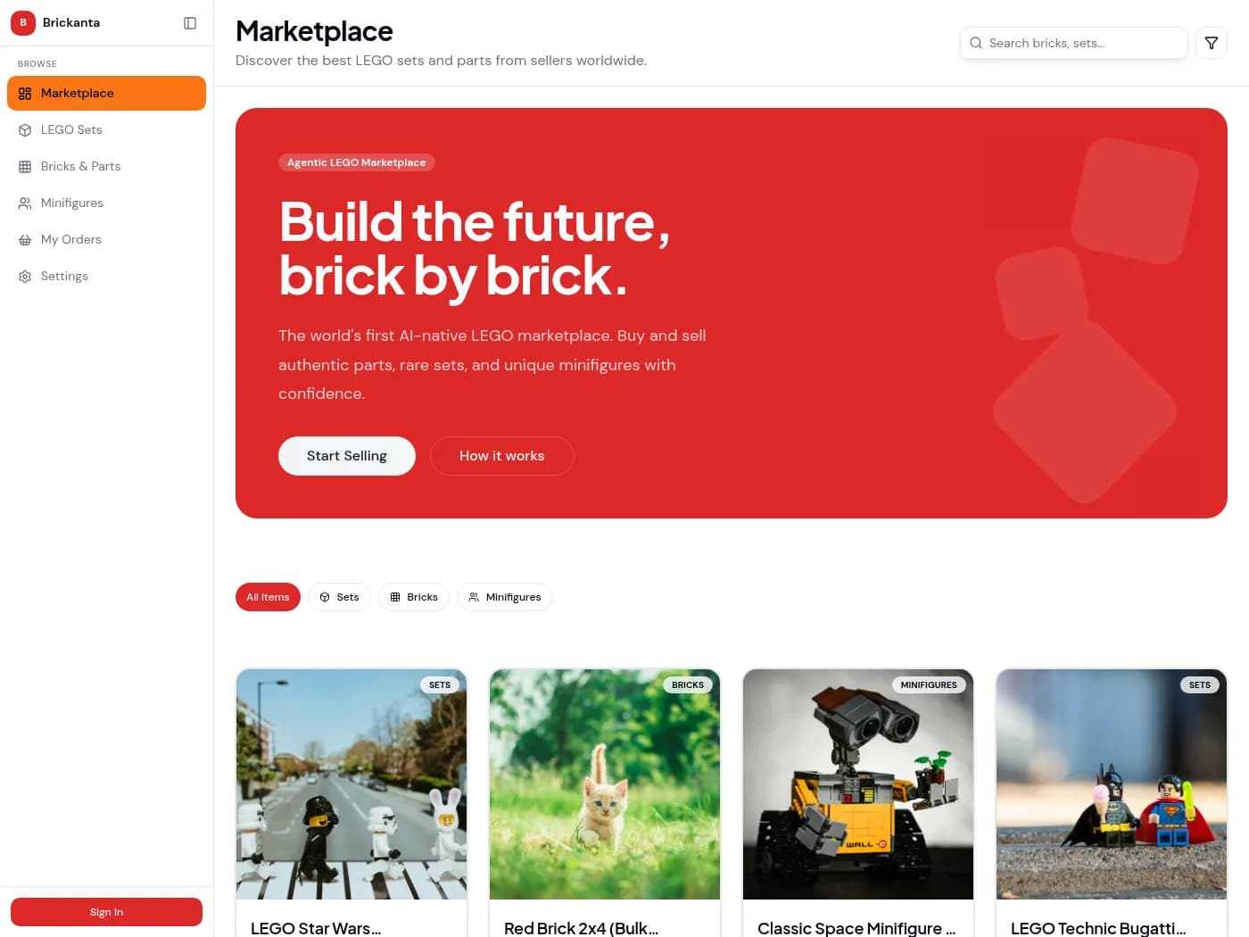 Brickanta Marketplace Clone