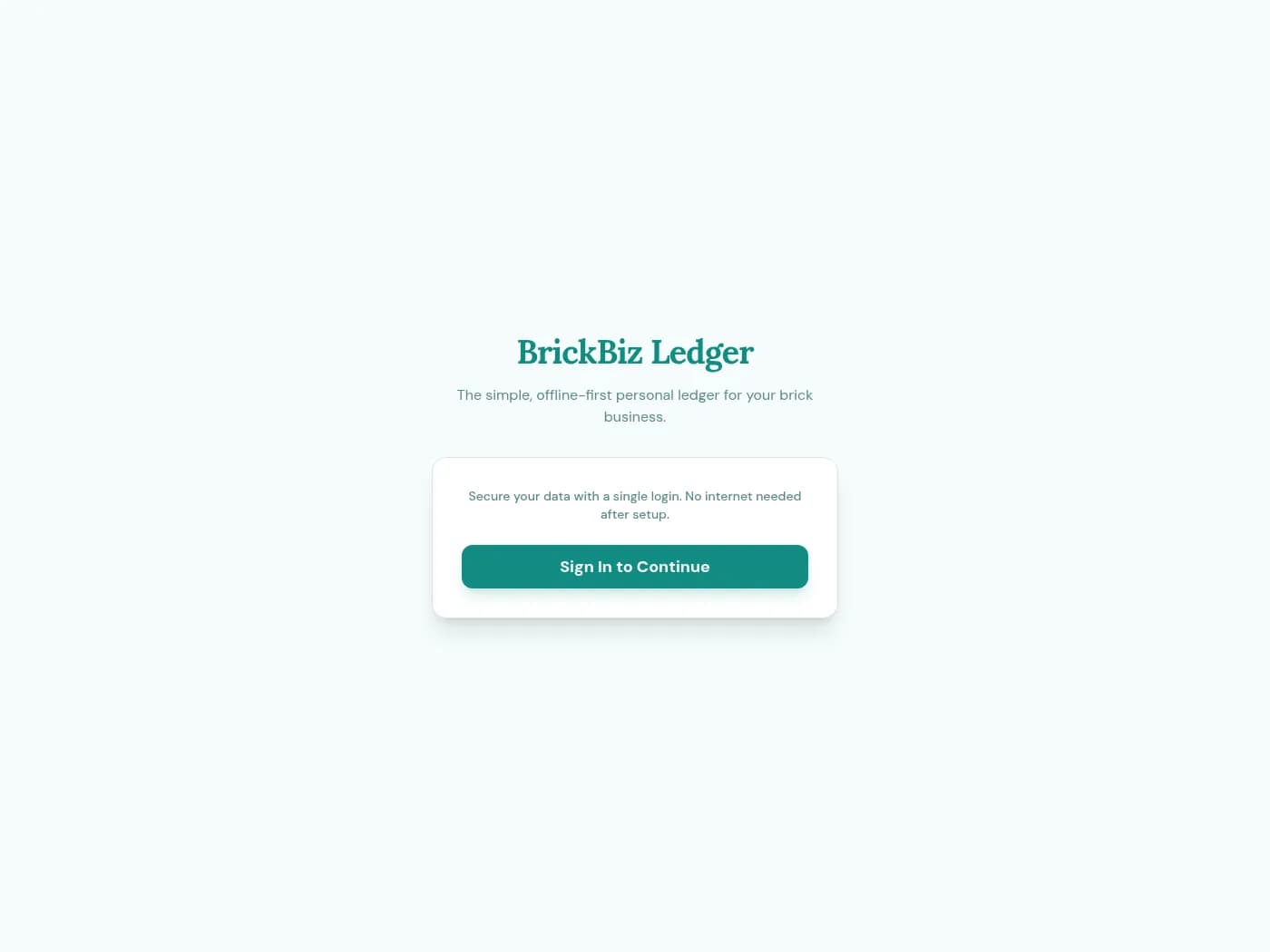 BrickBiz Ledger
