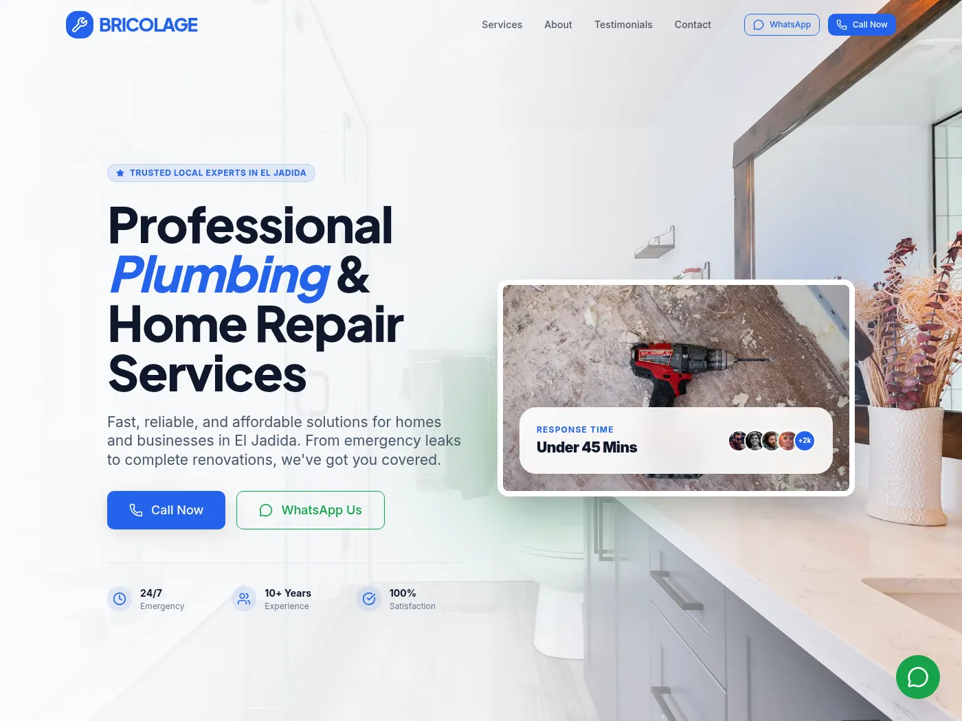BRICOLAGE Pro Plumbing Site