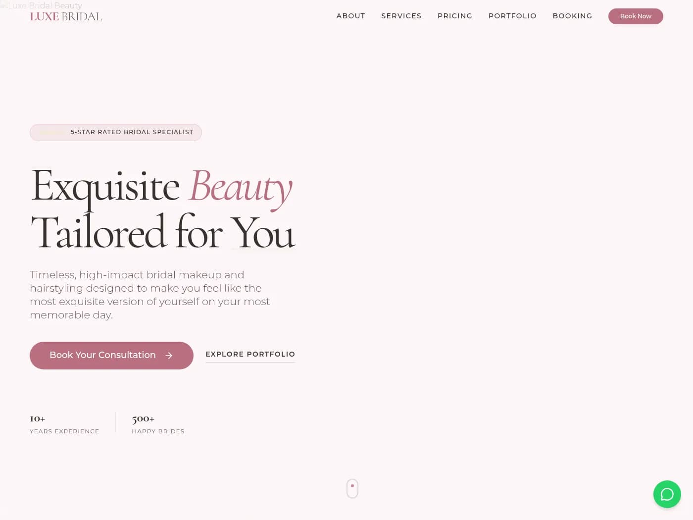 Luxe Bridal Beauty Site