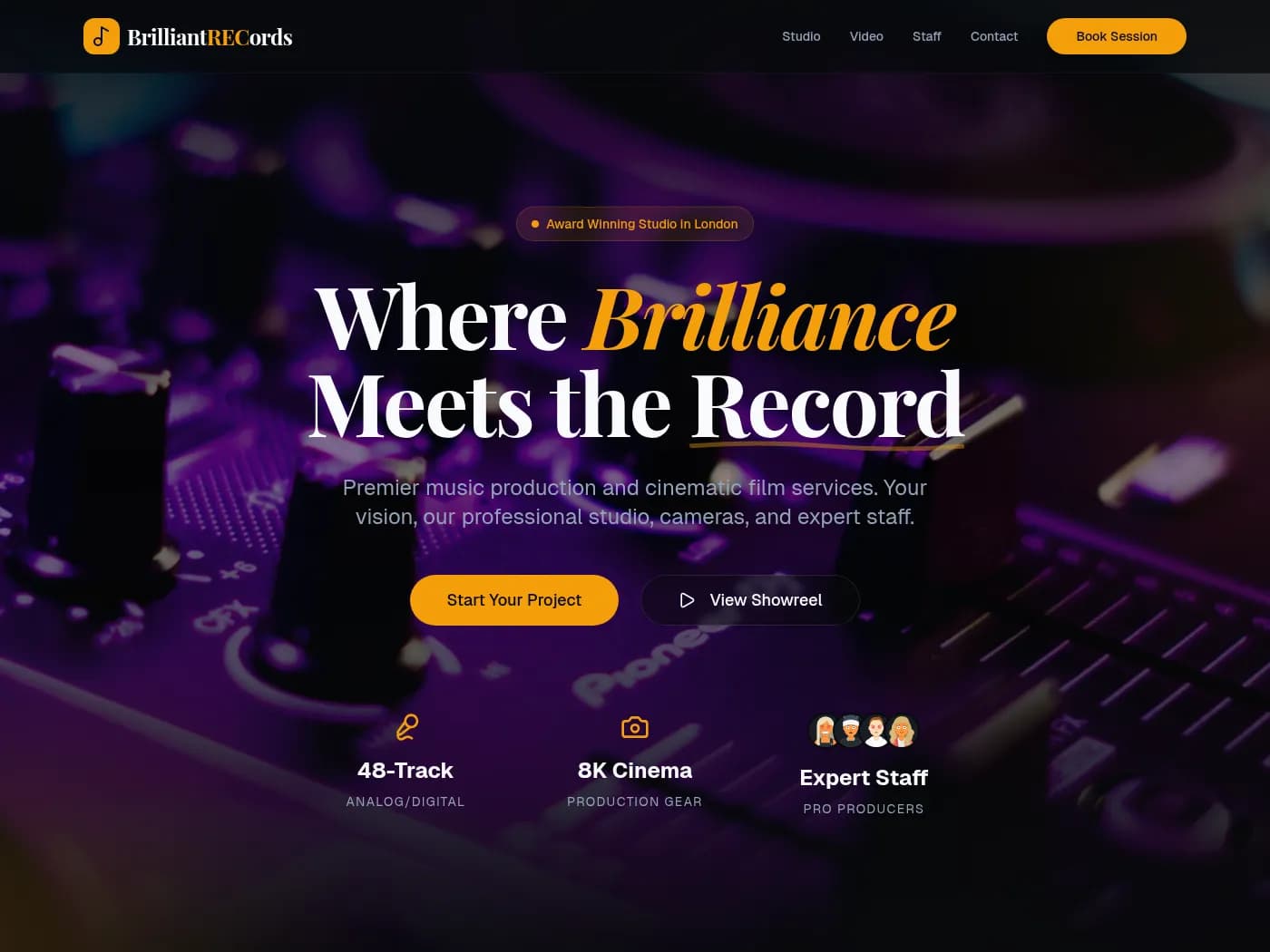 BrilliantRECords Studio Site