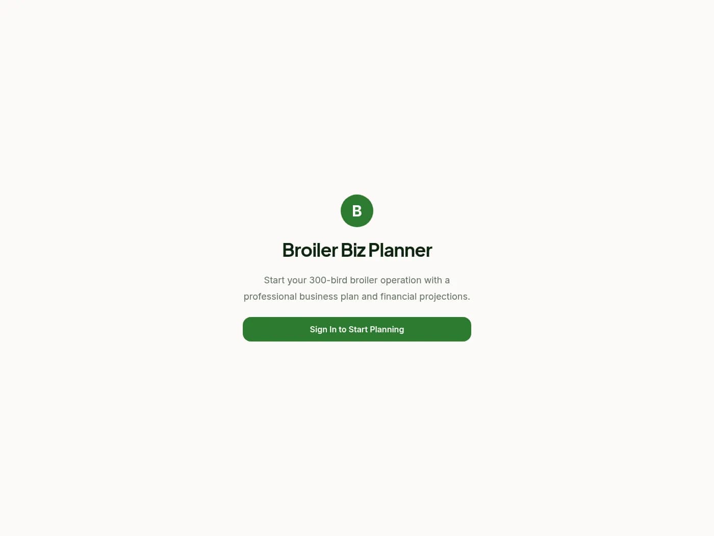 Broiler Biz Planner