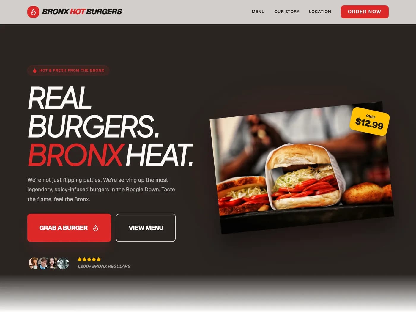 Bronx Hot Burgers Site