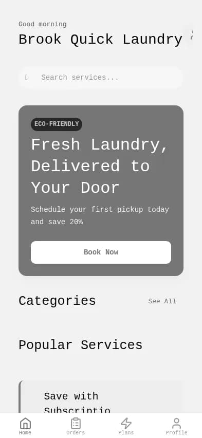 Brook Quick Laundry App