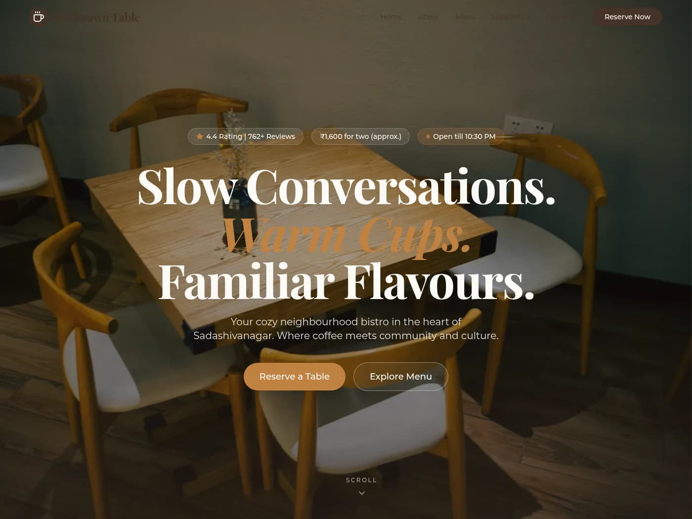 Brown Table Café Demo