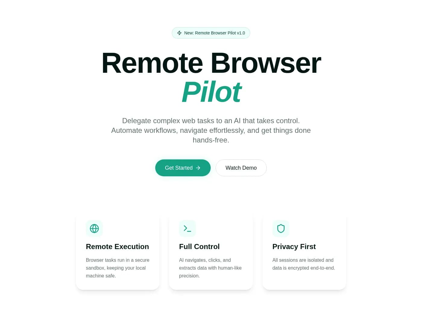 Remote Browser Pilot