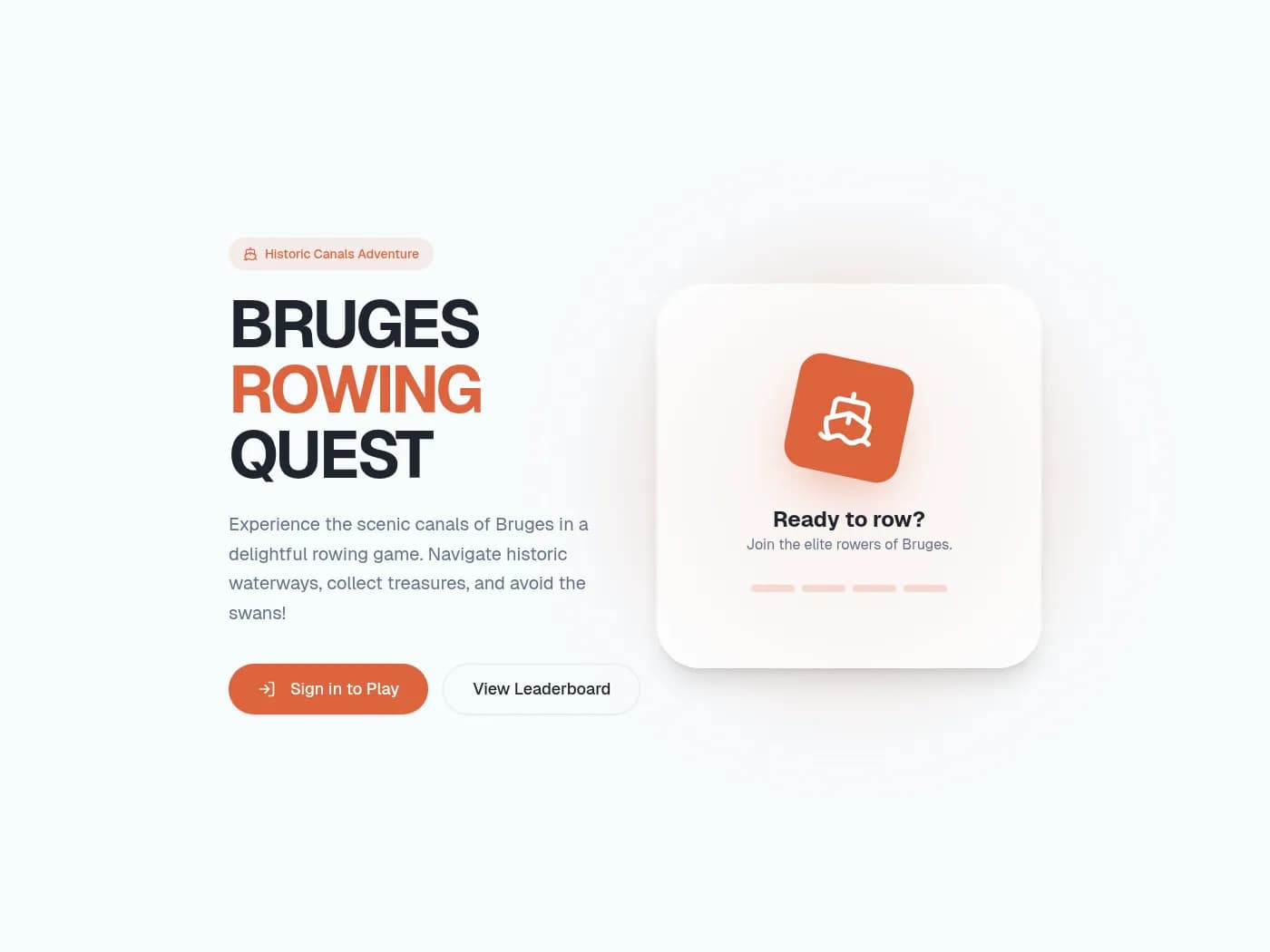 Bruges Rowing Quest