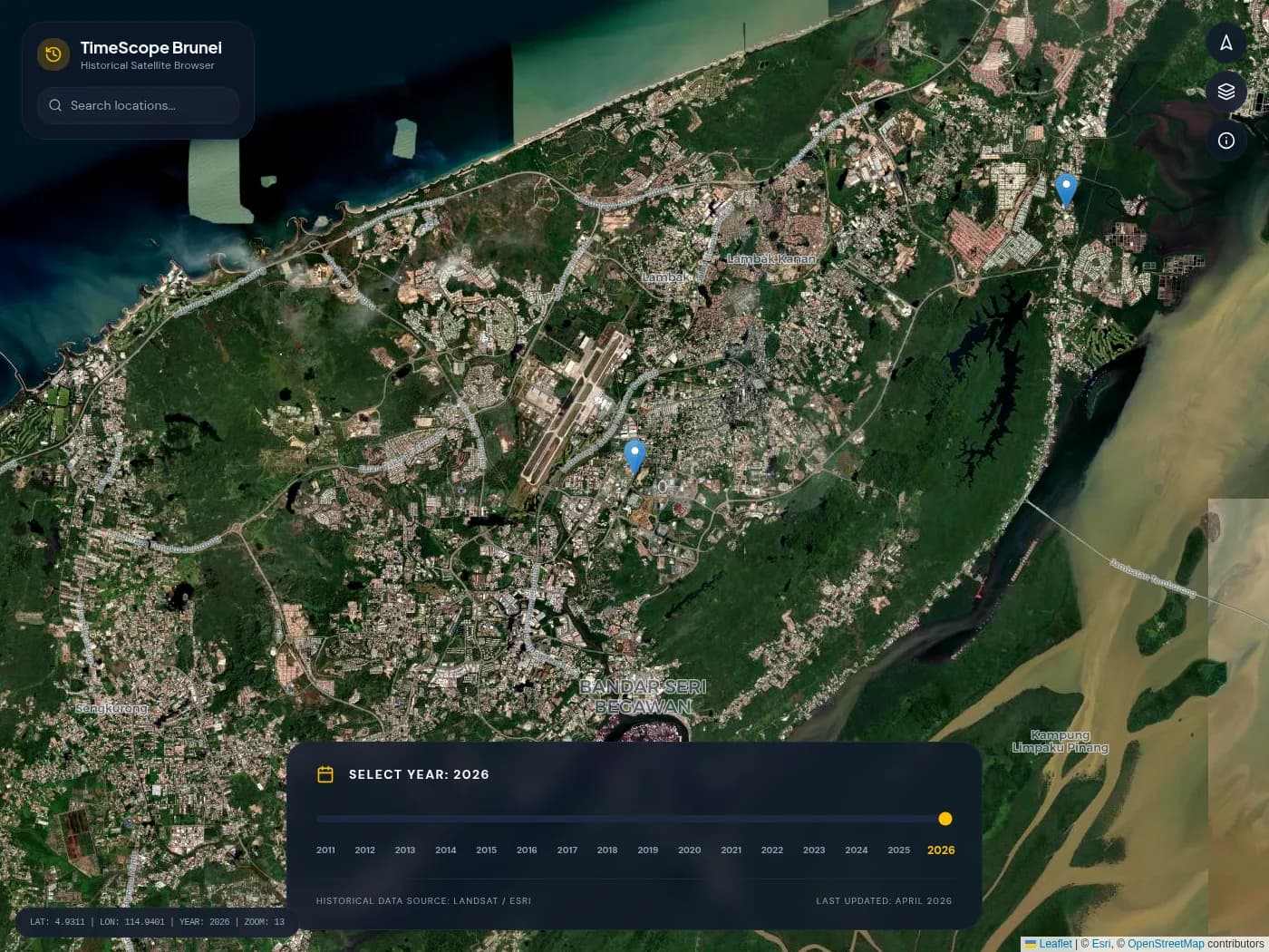 Brunei TimeScope Maps