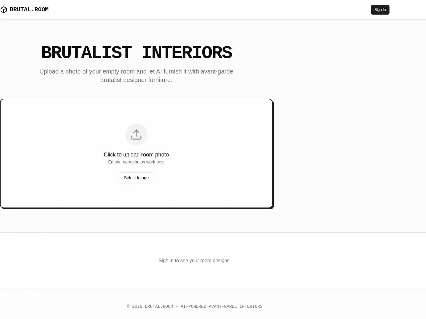 Brutalist Room Designer