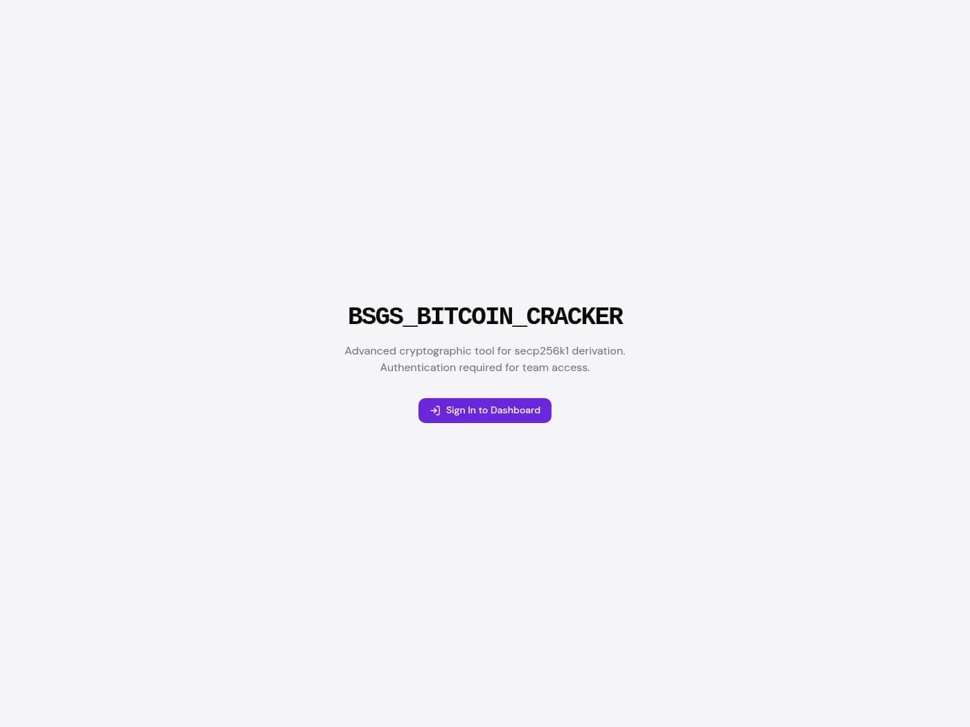 BSGS Bitcoin Cracker
