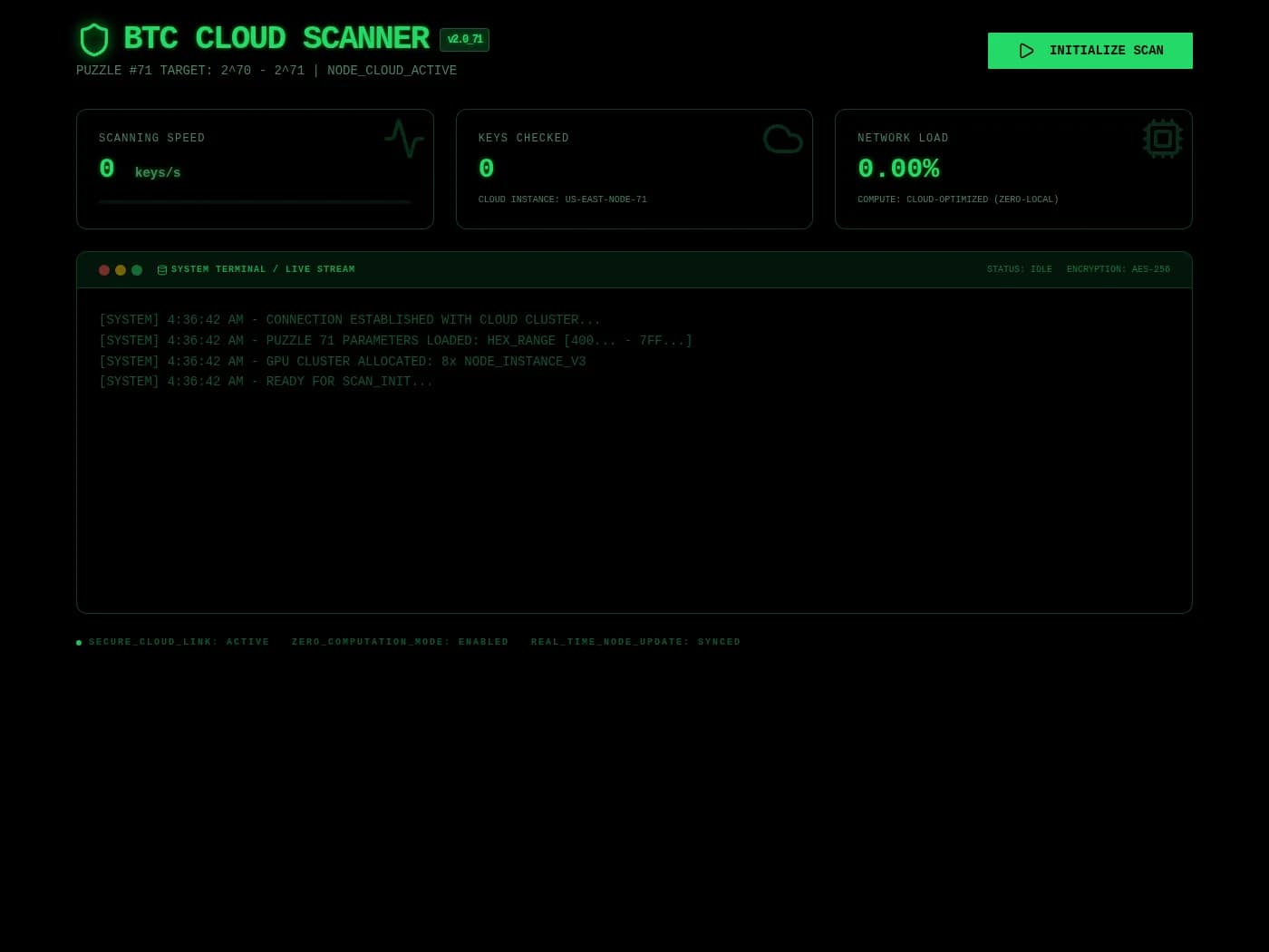 BTC Key Cloud Scanner