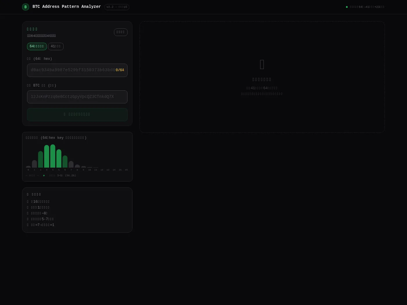 BTC Address Pattern Analyzer