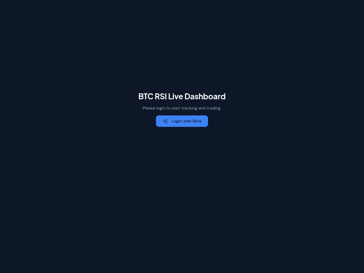 BTC RSI Live Dashboard
