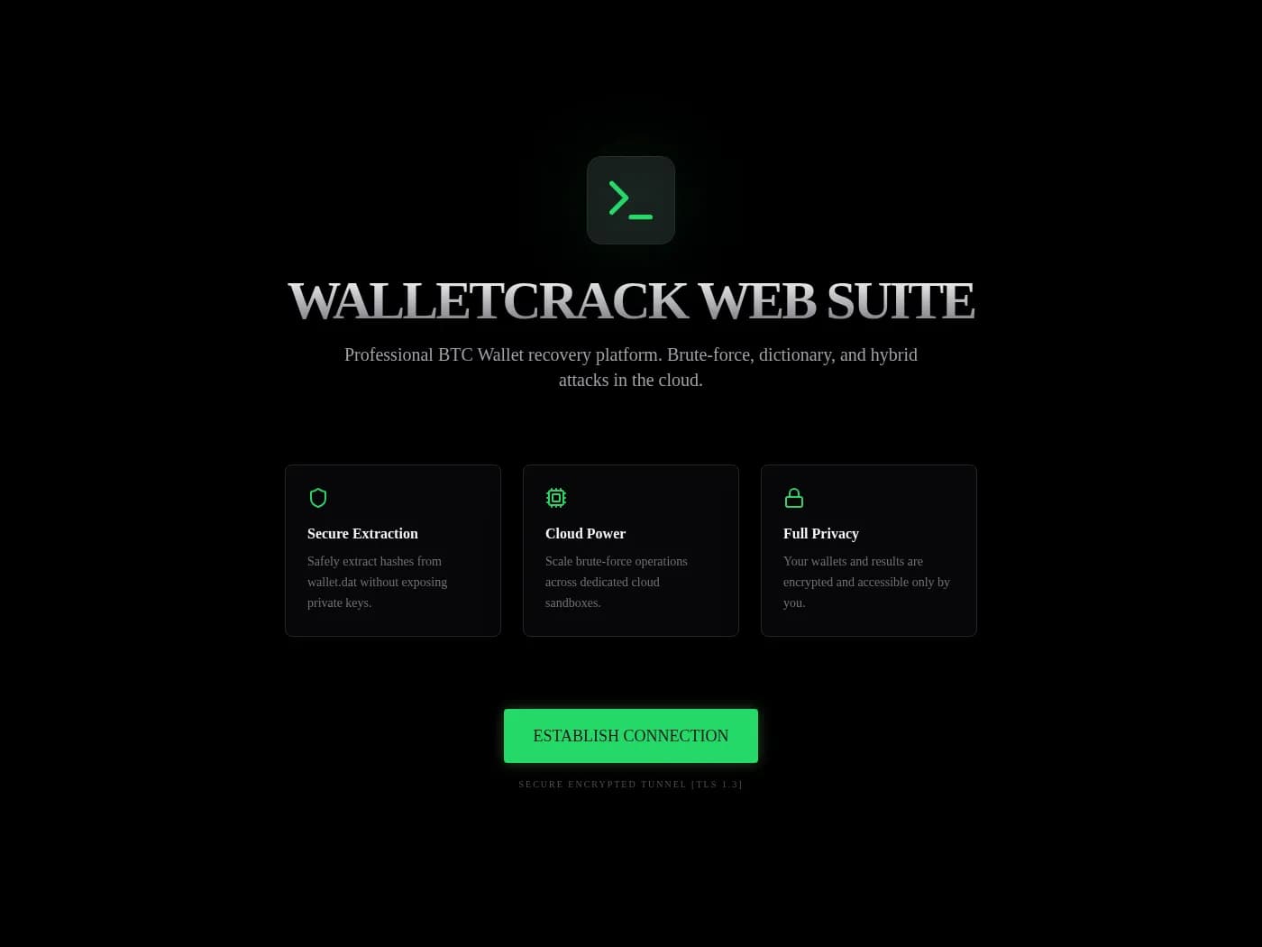 WalletCrack Web Suite