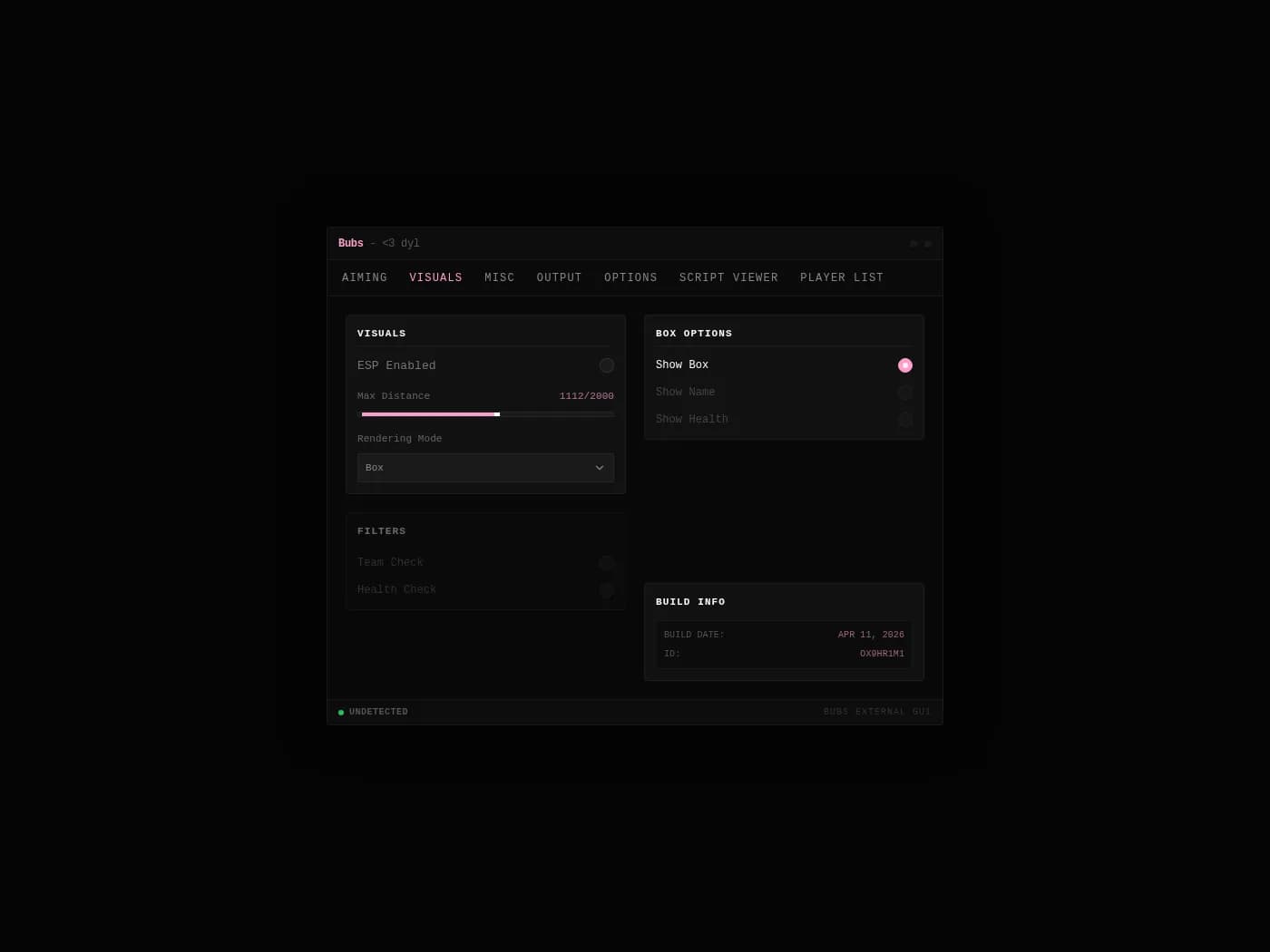 Bubs ESP GUI