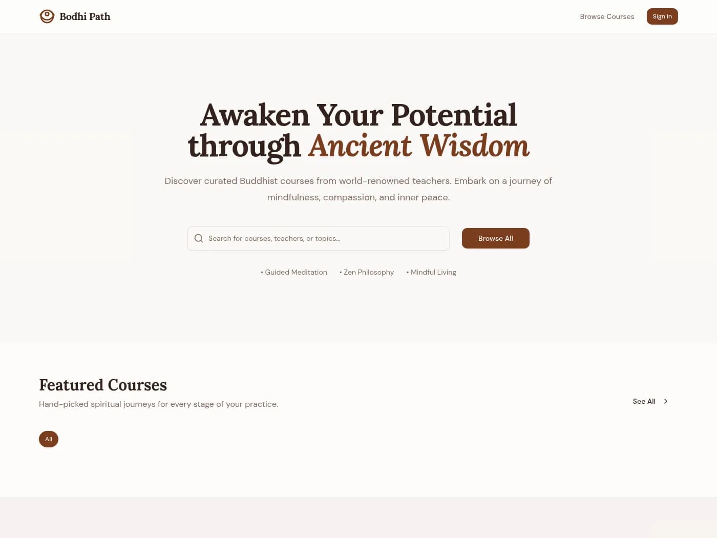 Buddhist Course Marketplace