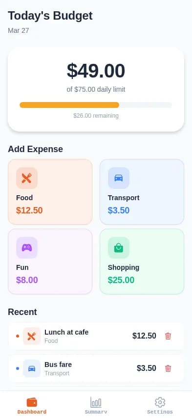 SpendTrack Mobile