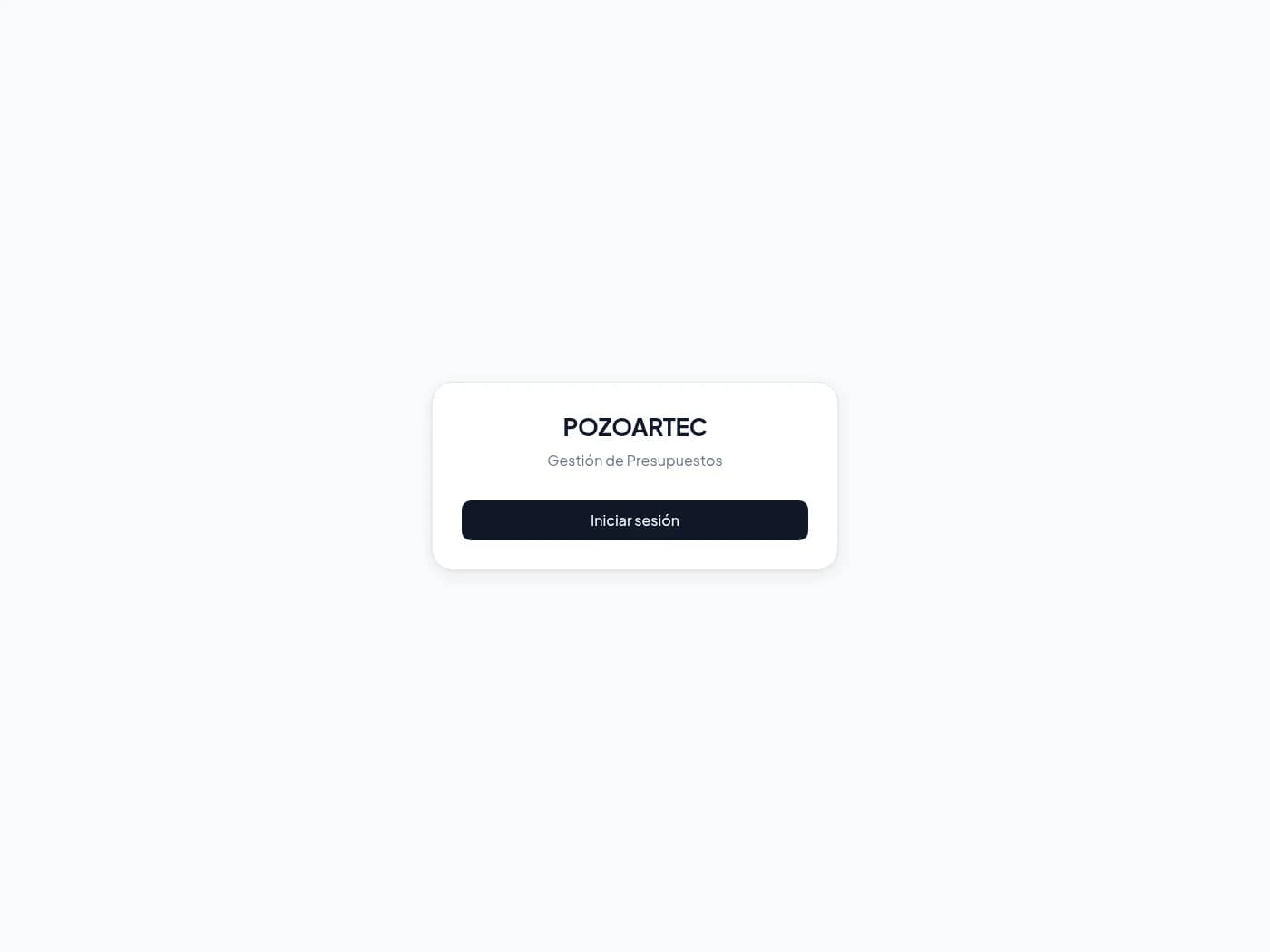 POZOARTEC Budget Manager