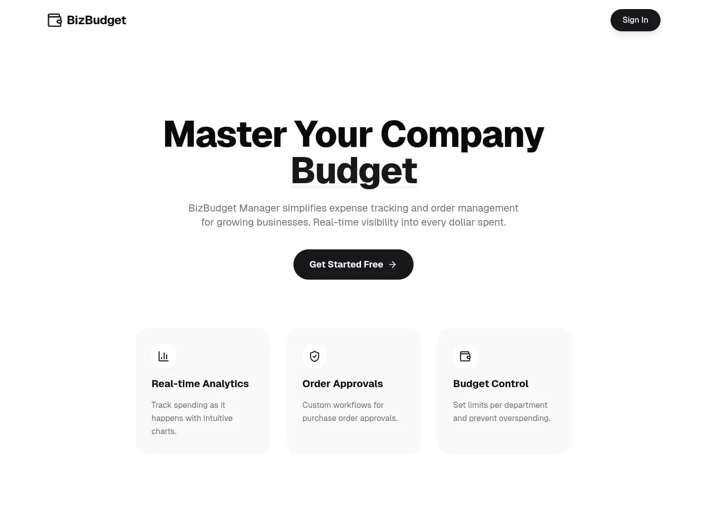 BizBudget Manager