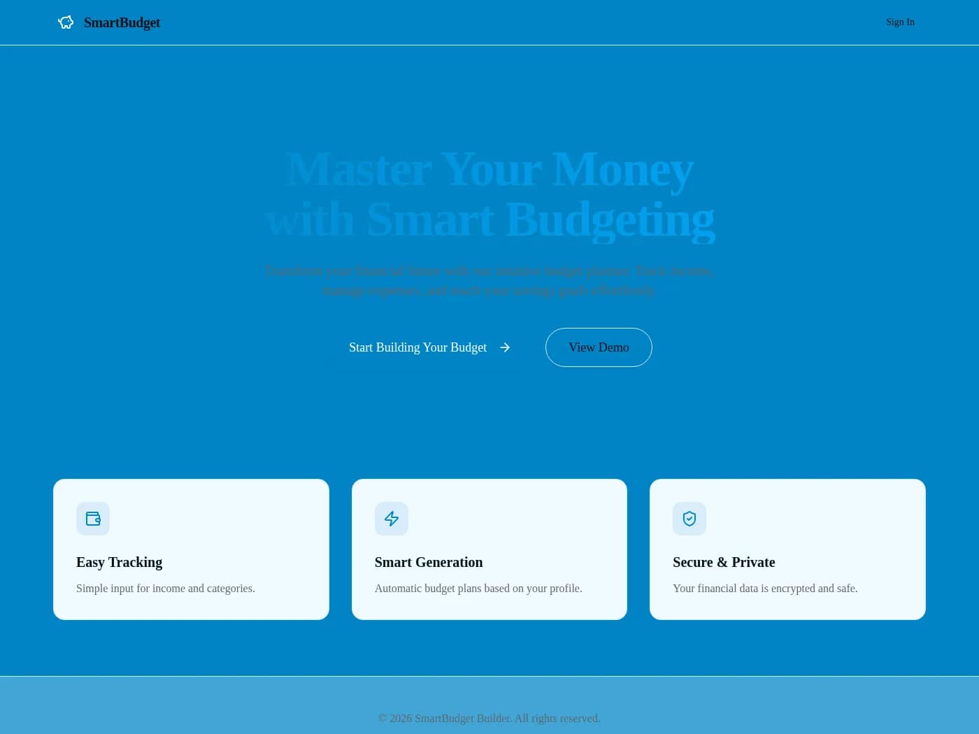 Smart Budget Builder