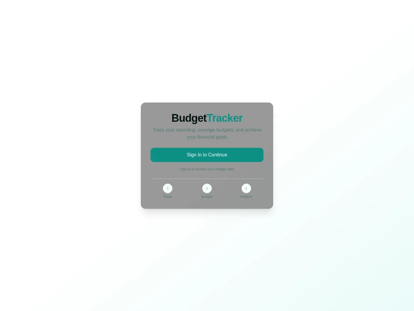 Smart Budget Tracker