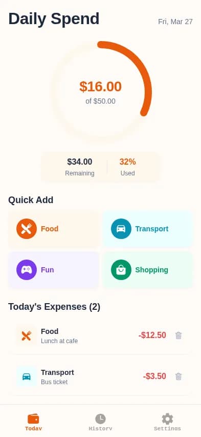 Daily Spend Tracker