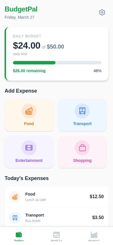 Budget Tracker Mobile