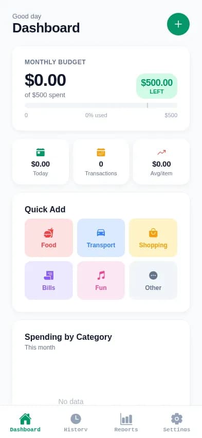 DailyBudget Tracker