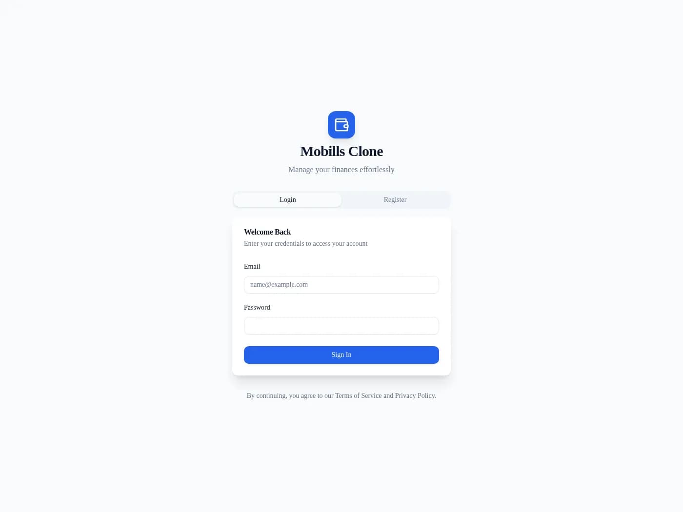 Mobills Budget Tracker