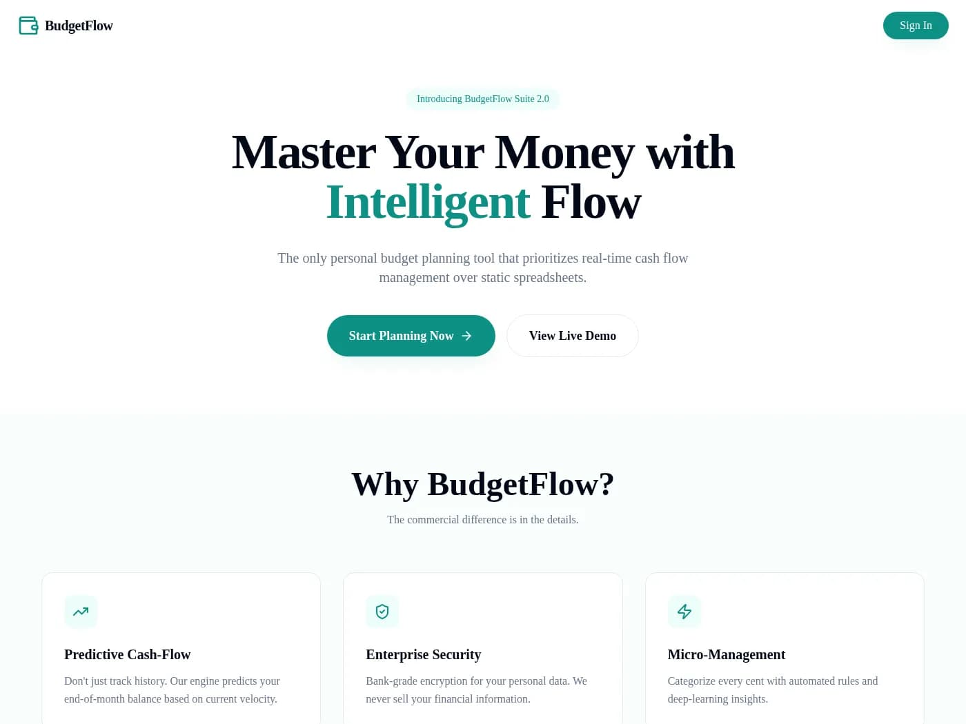 BudgetFlow Suite