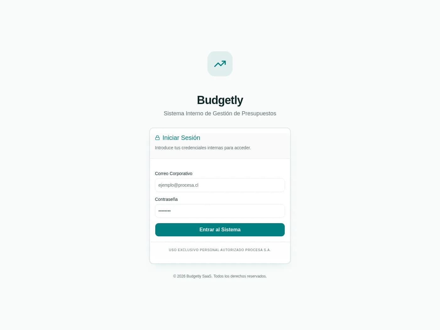 Budgetly SaaS Dashboard