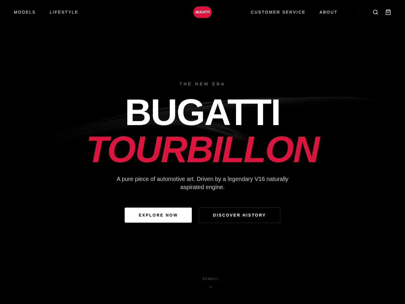 Bugatti Web UI Clone