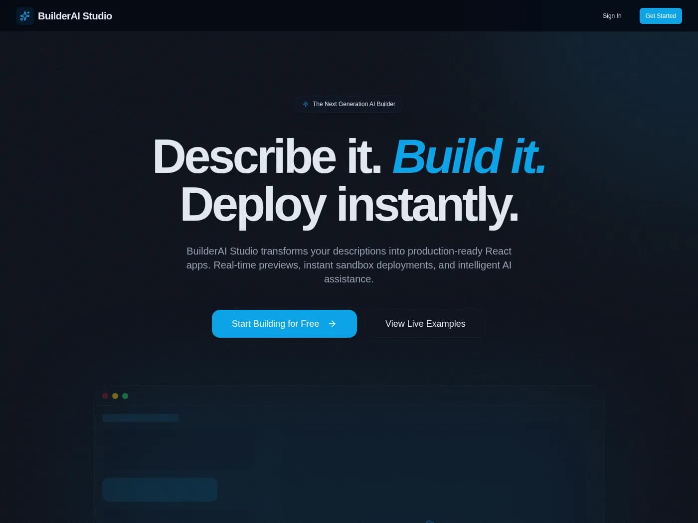 BuilderAI Studio