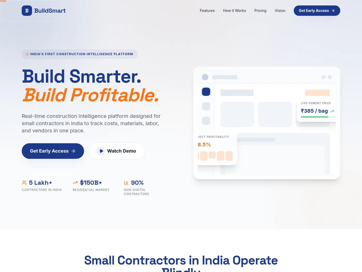 BuildSmart SaaS Landing Page