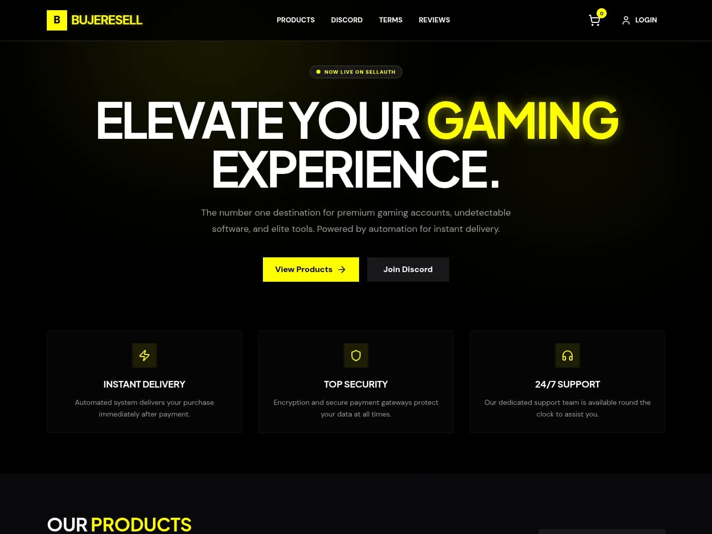 BujeResell Yellow Theme