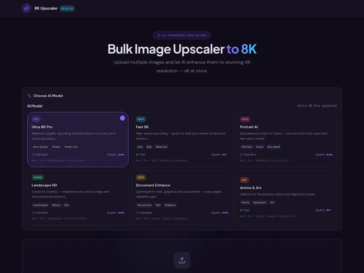 Bulk 8K Image Upscaler