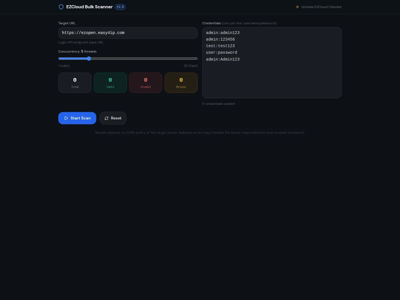 Bulk Account Scanner