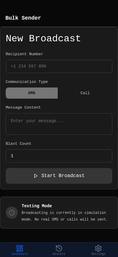 Bulk SMS & Call Sender