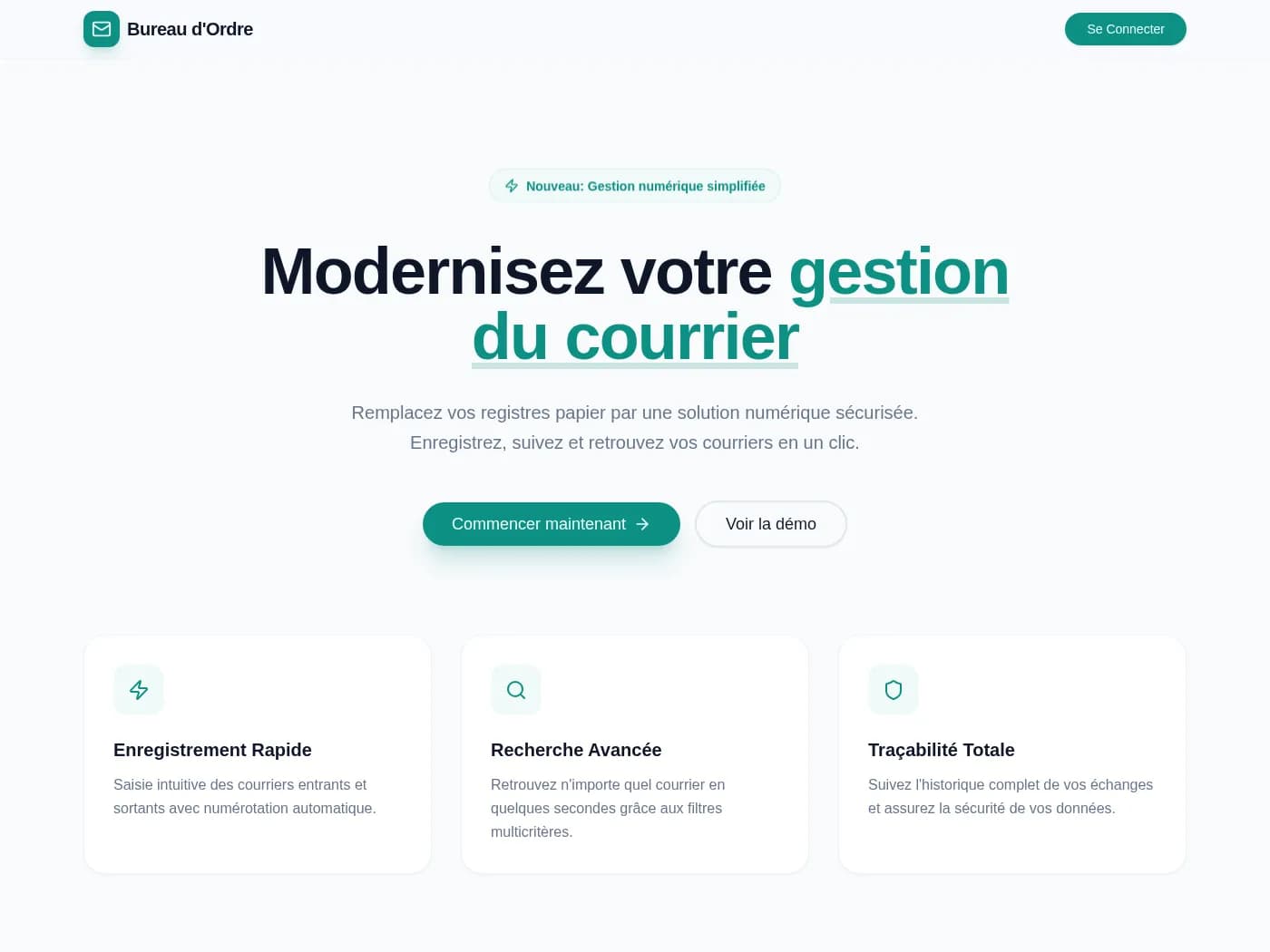 Bureau d’Ordre Manager