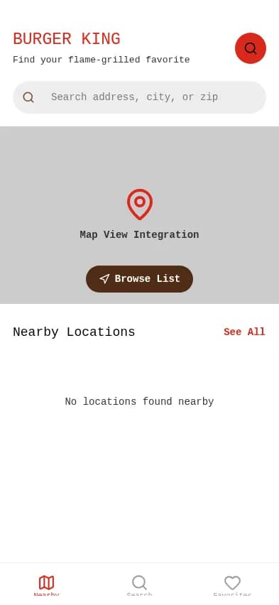 Burger King Finder