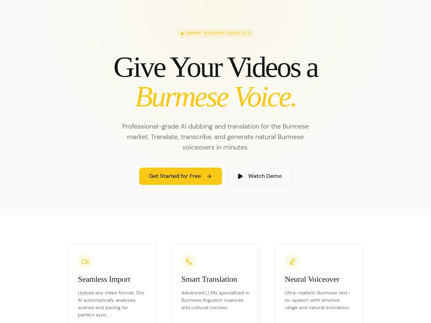 Burmese Video Voiceover Studio
