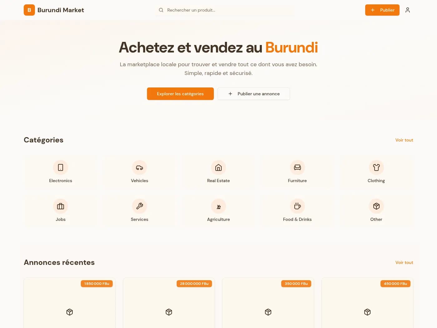 Burundi Market App