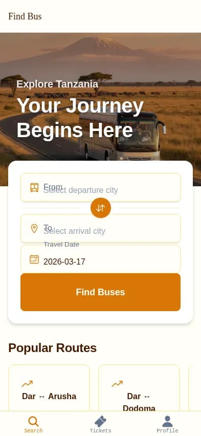 Tanzania Bus Ticketing