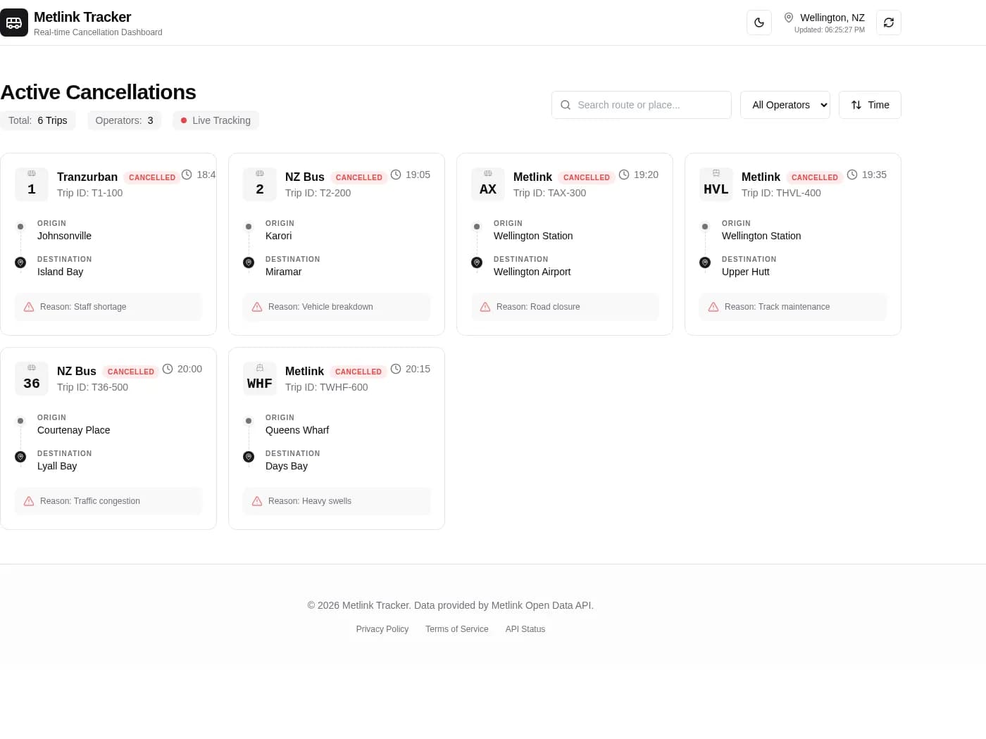 Bus Network Tracker