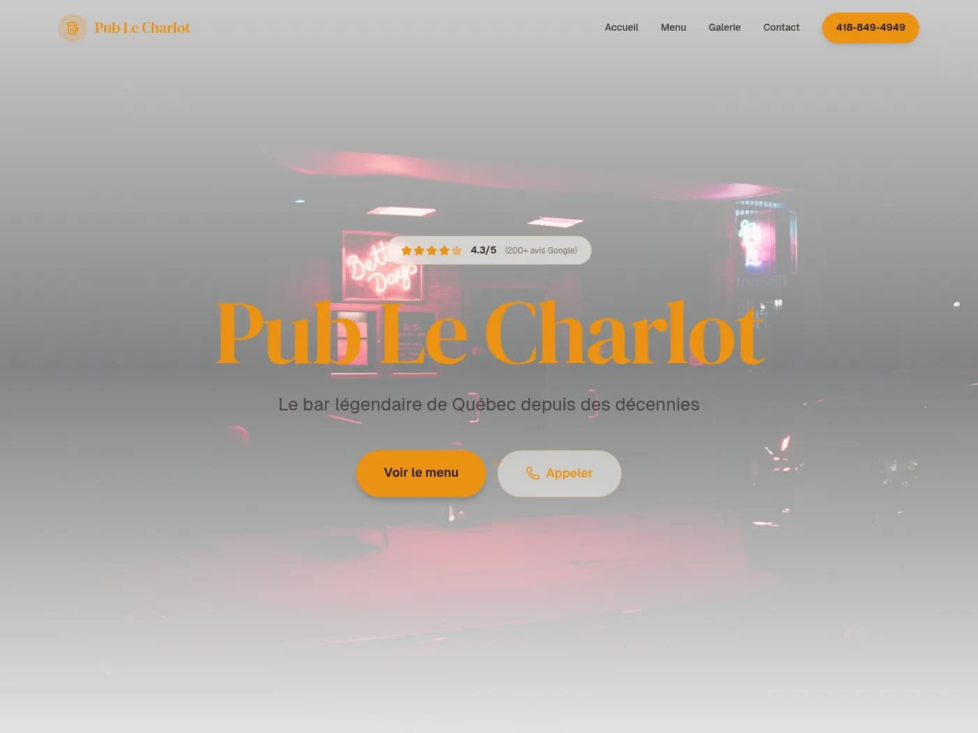 Business Info Webpage