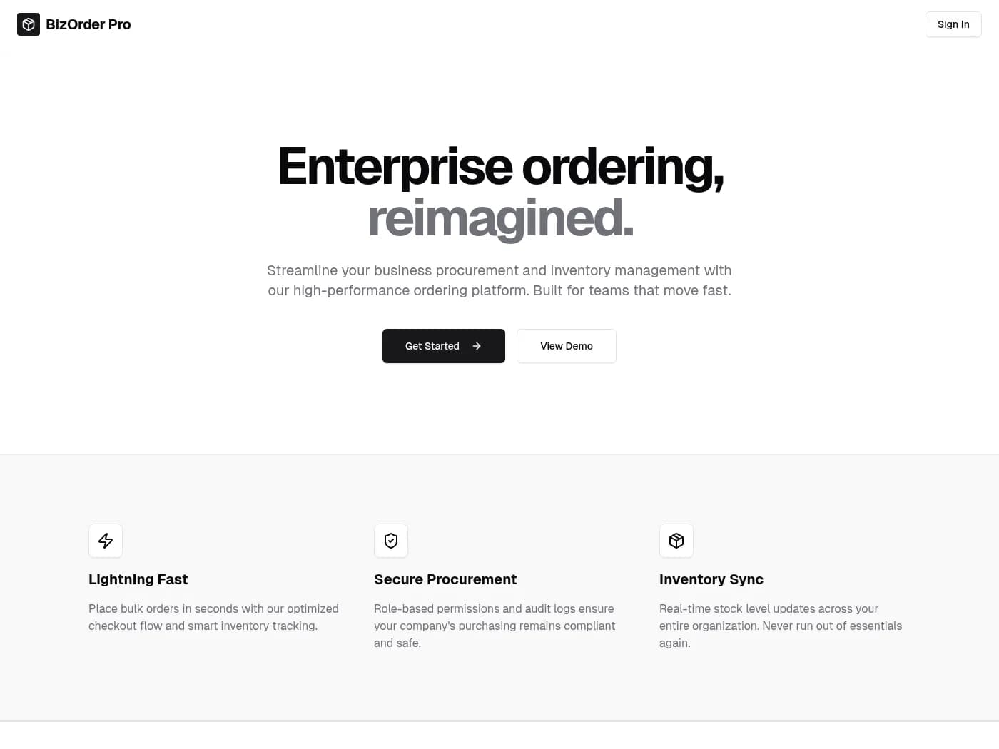 BizOrder Pro