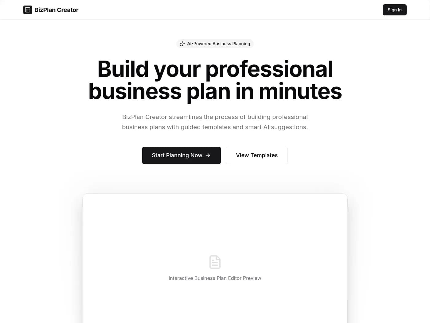 BizPlan Creator